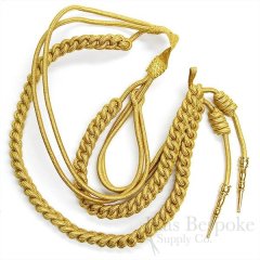 BEAU Braided Aiguillette with Metal Tips, Gold and Silver